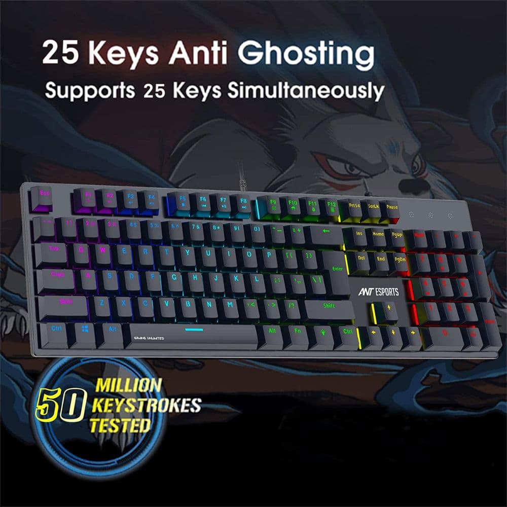 ANT ESPORTS MK3400 PRO V3 BLUE SWITCHES - PcShop.in