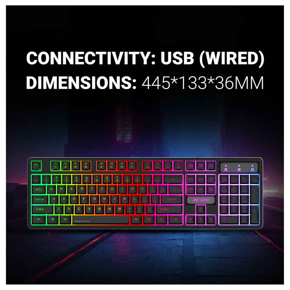 ANT ESPORTS KM1650 PRO BACKLIT KEYBOARD - PcShop.in